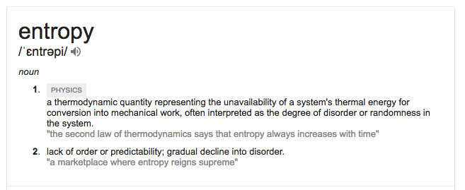 Entropy Definition – Fairmile West Consulting